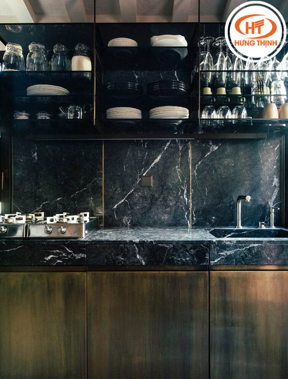 40+ Mẫu đá đen tự nhiên ốp bếp đẹp