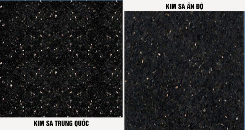 Phân biệt đá kim sa đen Trung Quốc và kim sa đen Ấn Độ